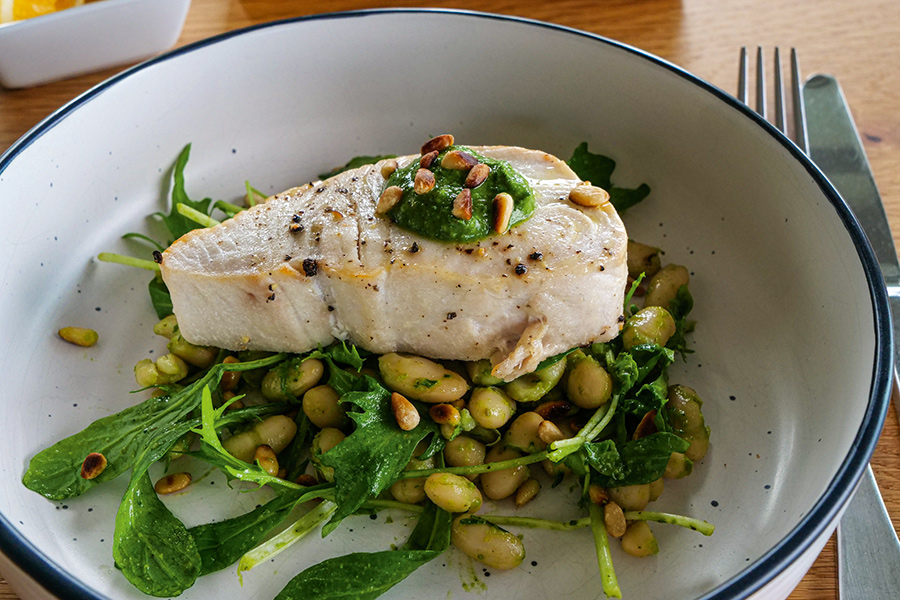 Kingfish with Salsa Verde - The Fishing Website
