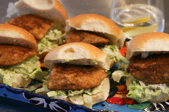 Kingfish Sammies with jalapeno slaw - The Fishing Website