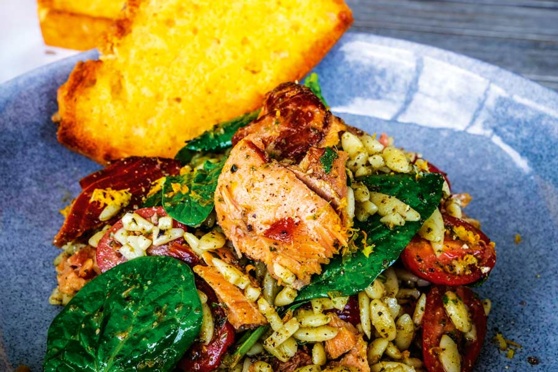 Salmon Rissoni Salad Recipe - The Fishing Website