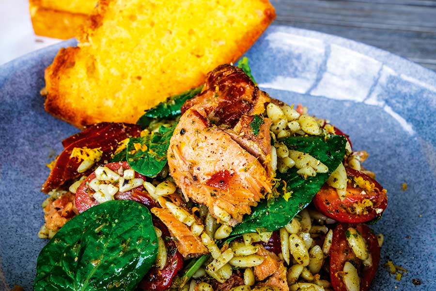 Salmon Rissoni Salad Recipe - The Fishing Website