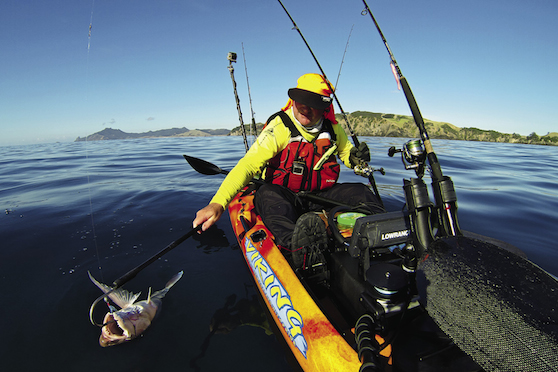 Kayak fishing - landing the catch - The Fishing Website